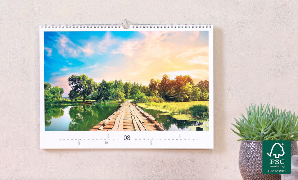 Calendrier A3 paysage personnalisé | Photo E.Leclerc